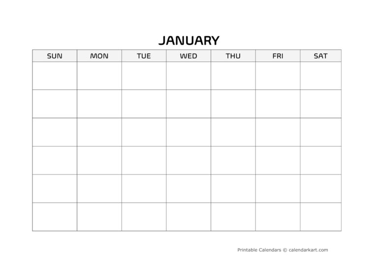 20+ Free Printable Blank Calendar Templates (Undated)