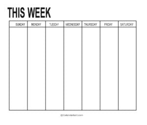 Free Printable Weekly Planner Templates - CalendarKart