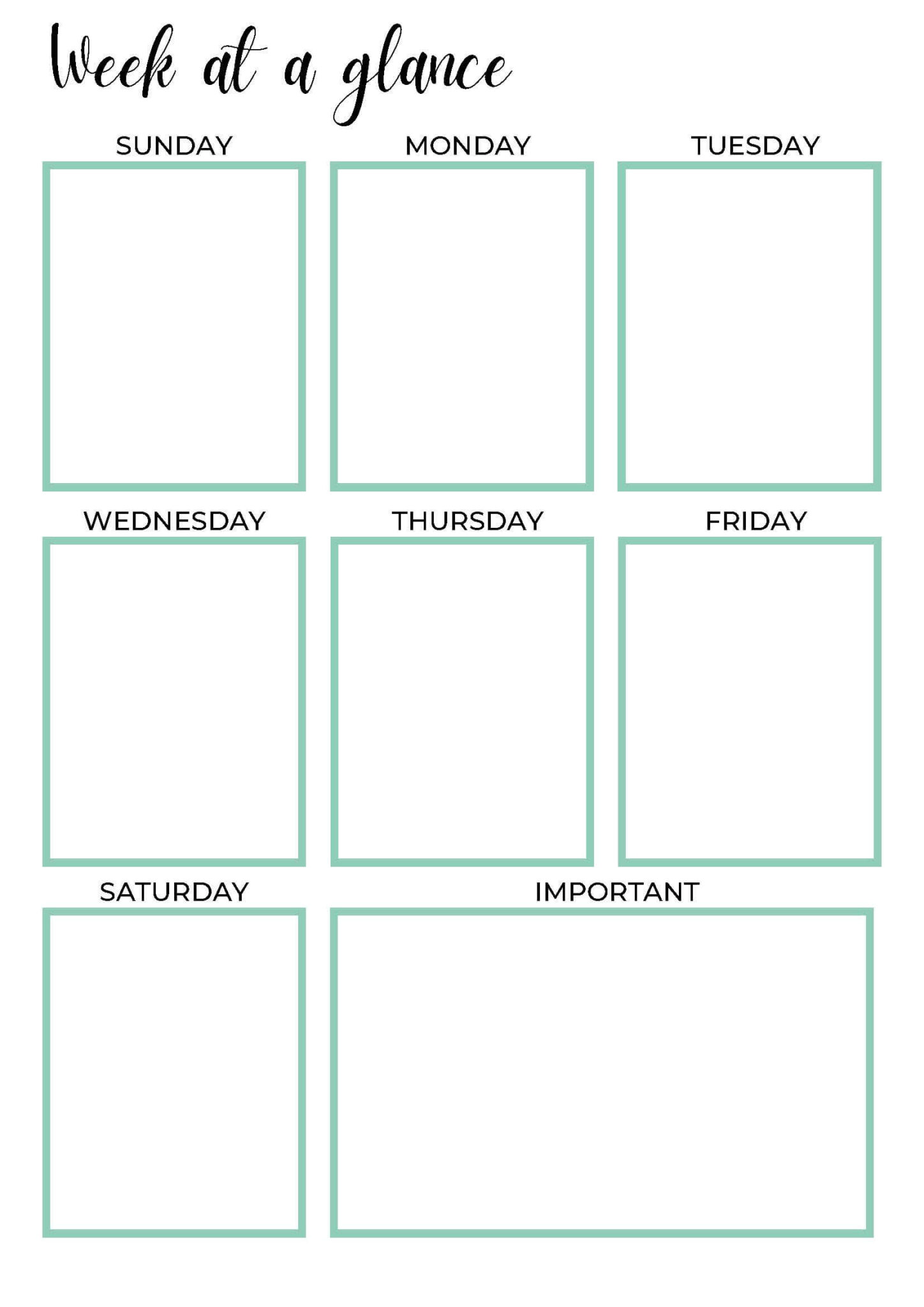 Free Printable Weekly Planner Templates - CalendarKart