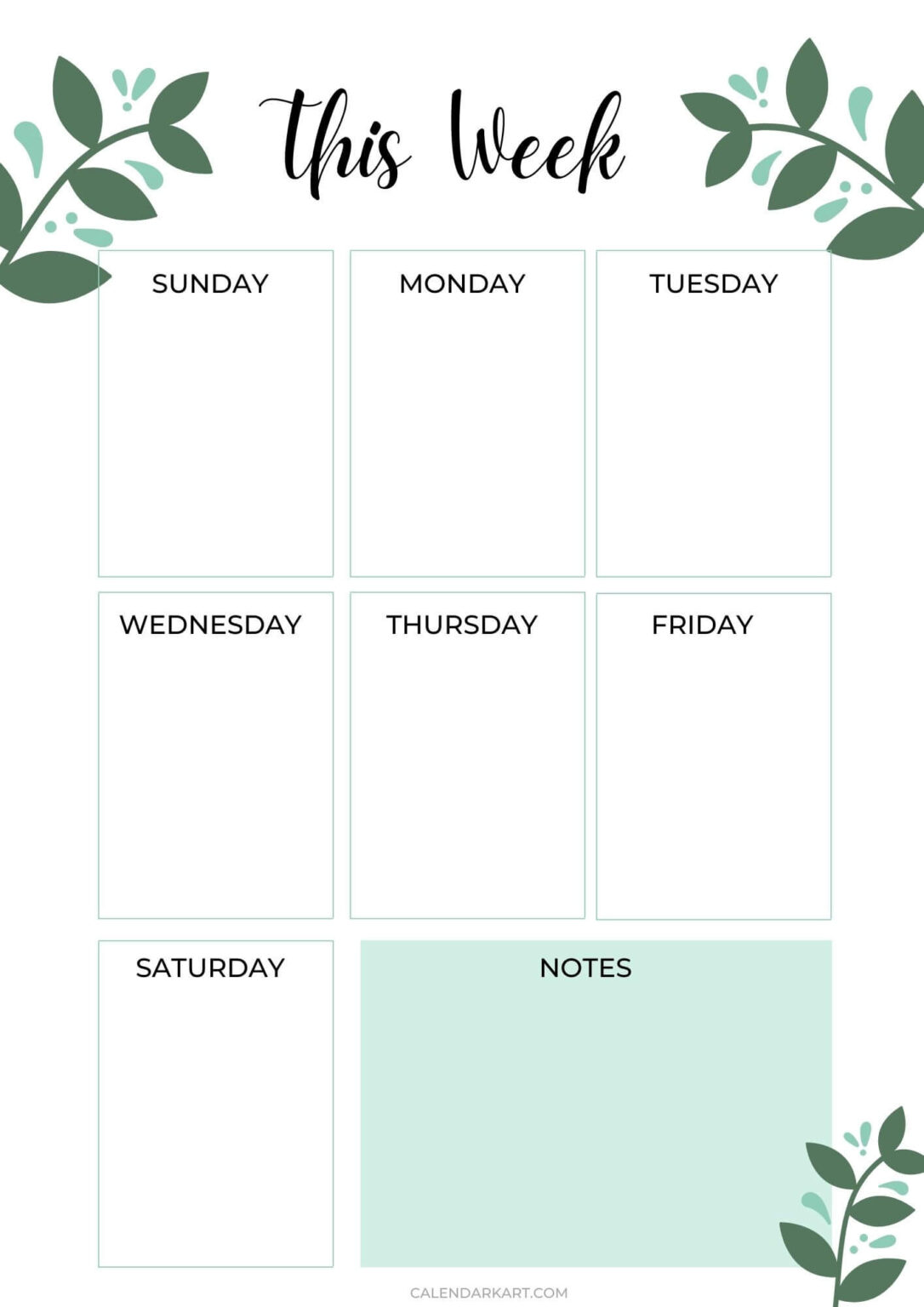 Free Printable Weekly Planner Templates - CalendarKart