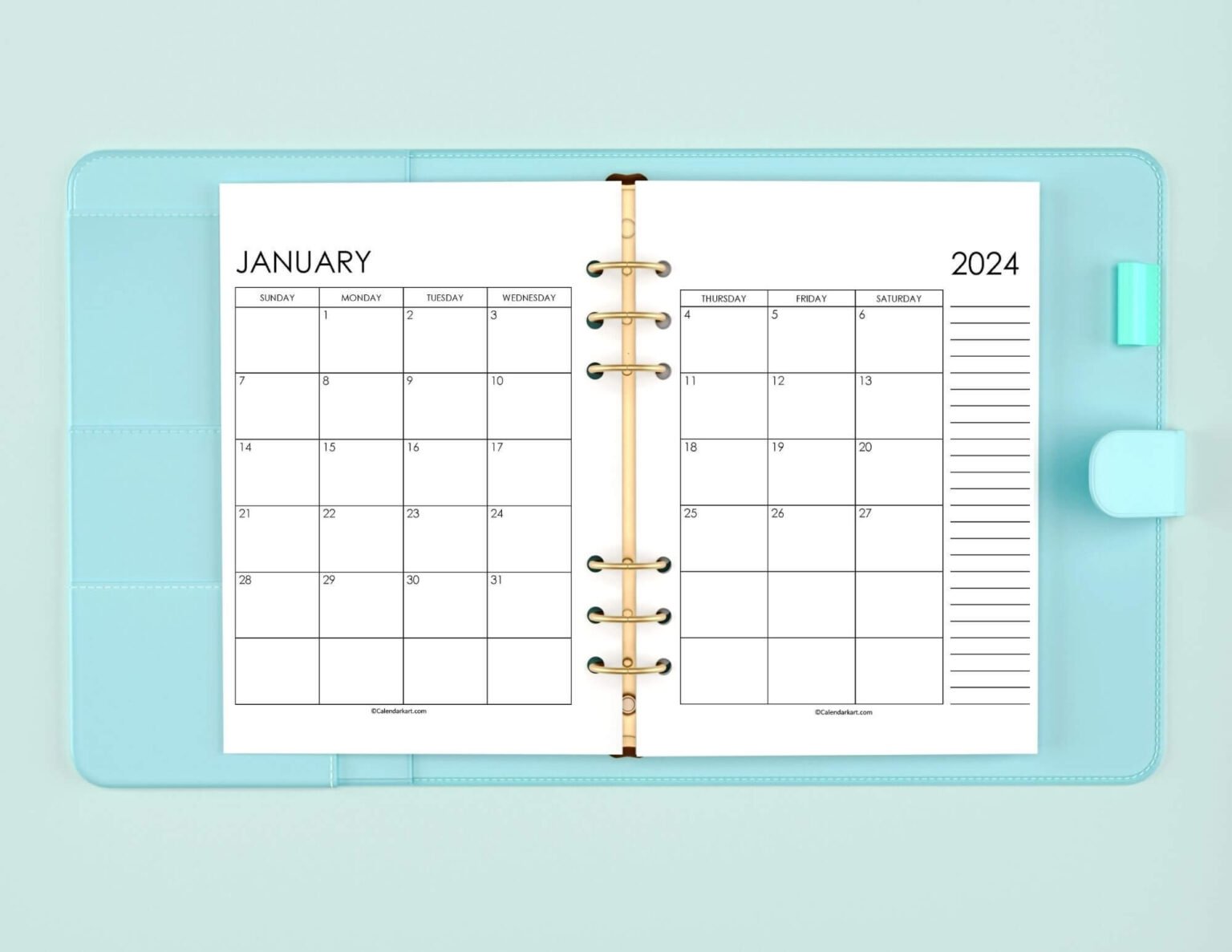 2 Page Monthly Calendars 2025 and undated versions - CalendarKart