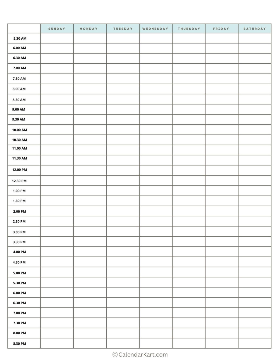 Free Printable Hourly Planner Template Free Printable Hourly Planner Template