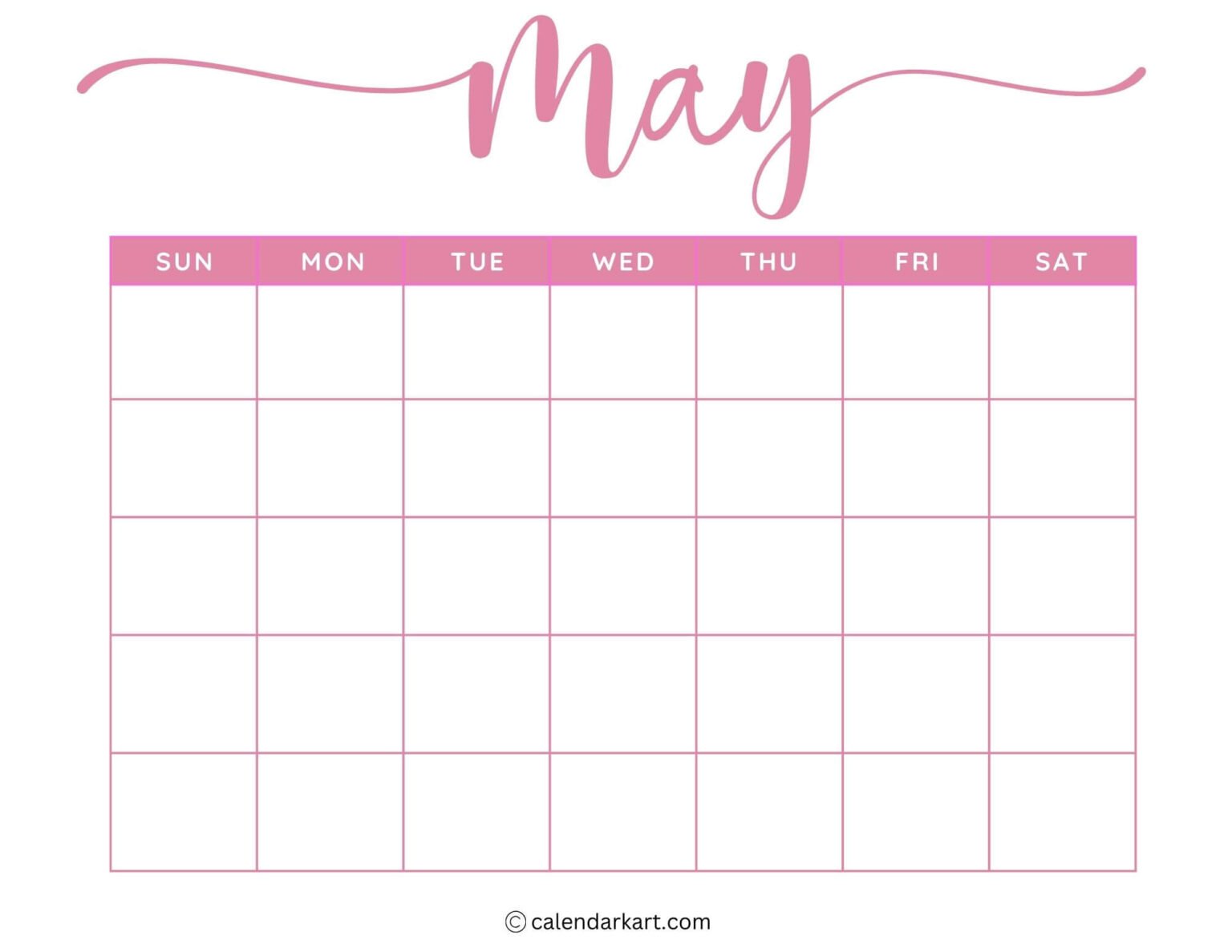 Printable Monthly, Weekly And Yearly Blank Calendar Templates