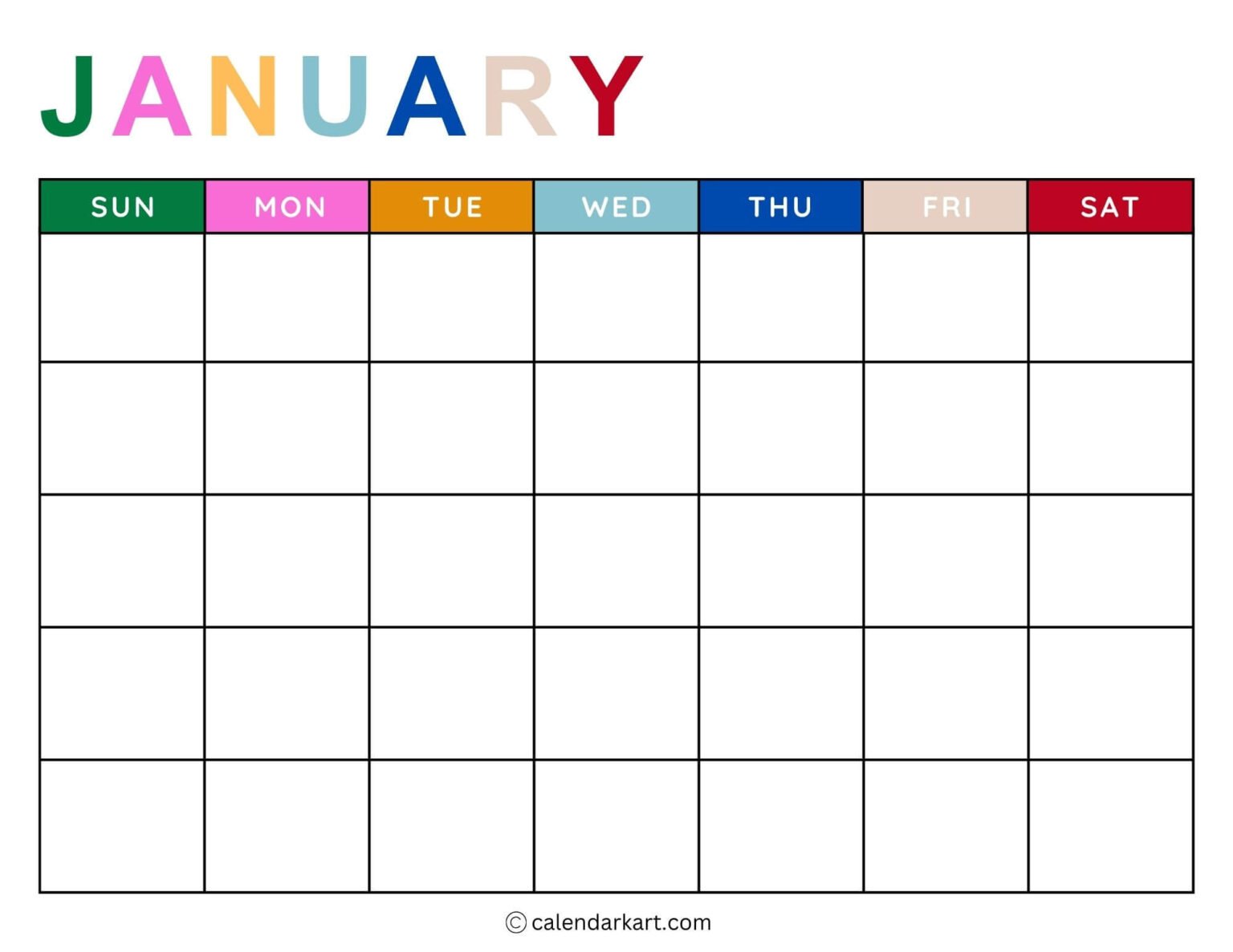 Printable Monthly, Weekly And Yearly Blank Calendar Templates
