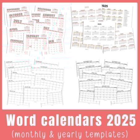 Word Calendar Template 2023 | Calendarkart