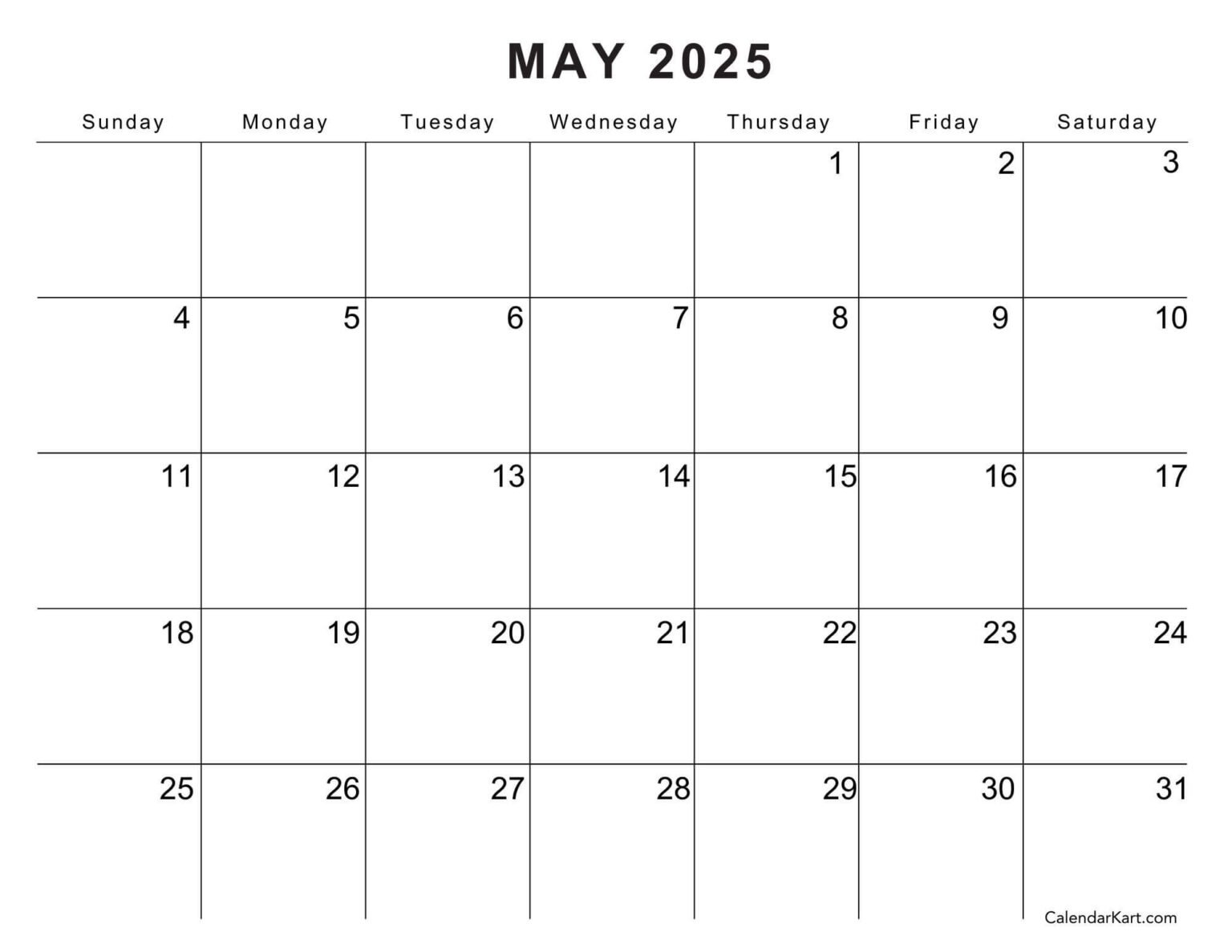Cute May 2025 Calendars - 8 Free Functional Templates