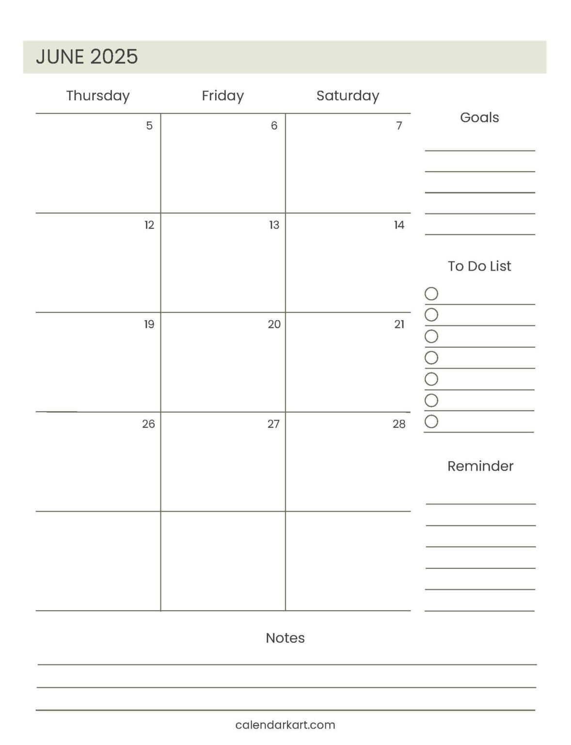 Free Printable 2025 Planner PDF | CalendarKart