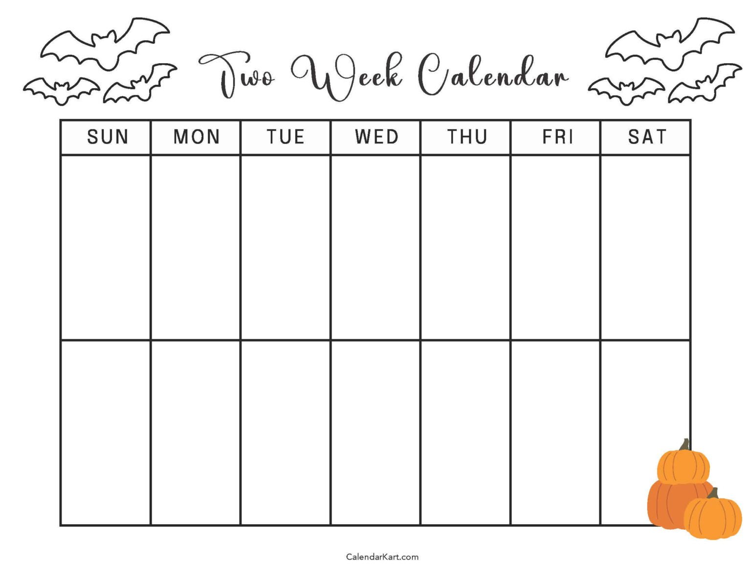 Printable Two Week Calendar - CalendarKart