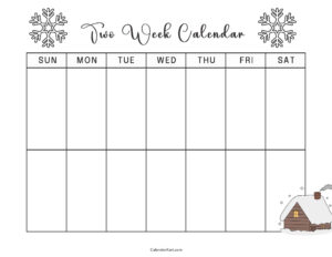 Printable Two Week Calendar - CalendarKart