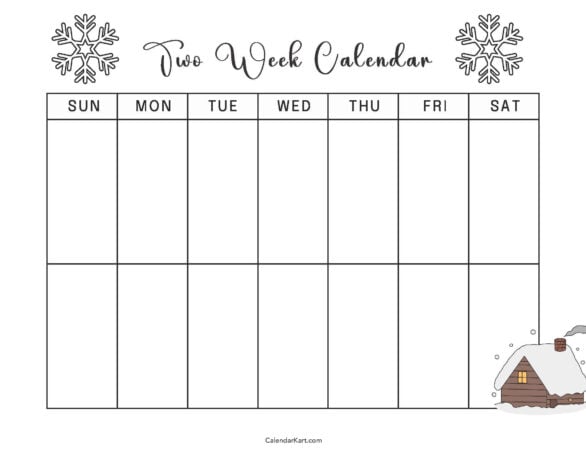 Printable Two Week Calendar - CalendarKart