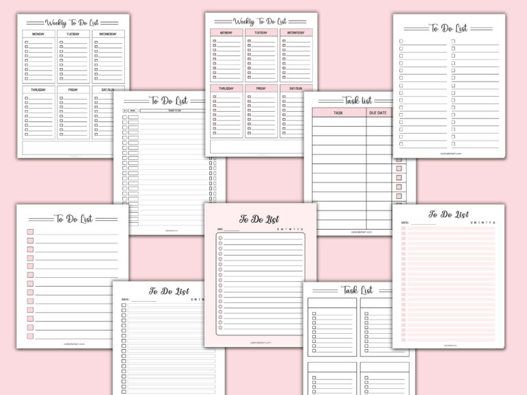 Free Printable To-Do List Templates – Stay Organized Daily
