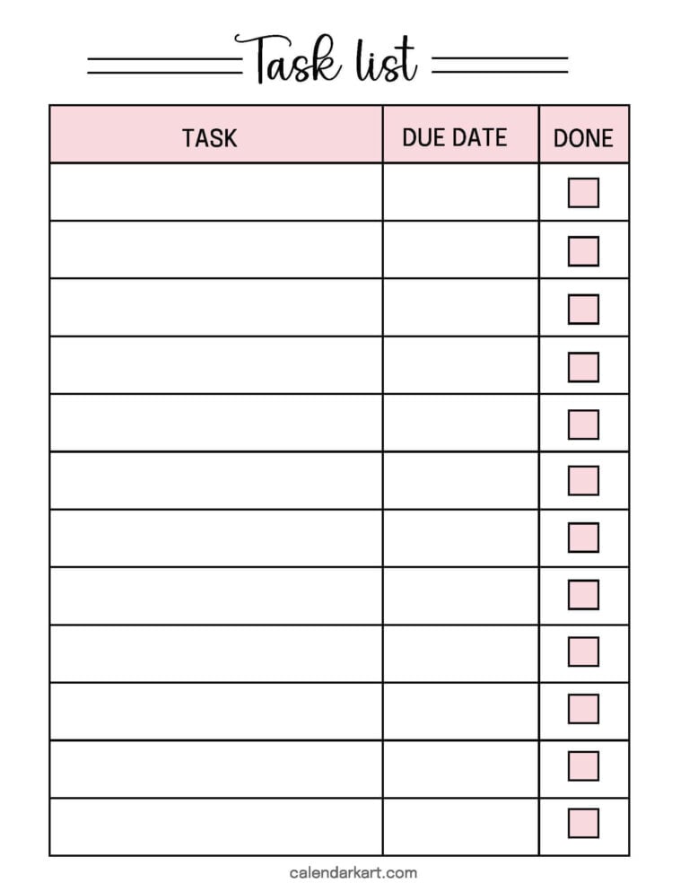 Free Printable To-Do List Templates – Stay Organized Daily