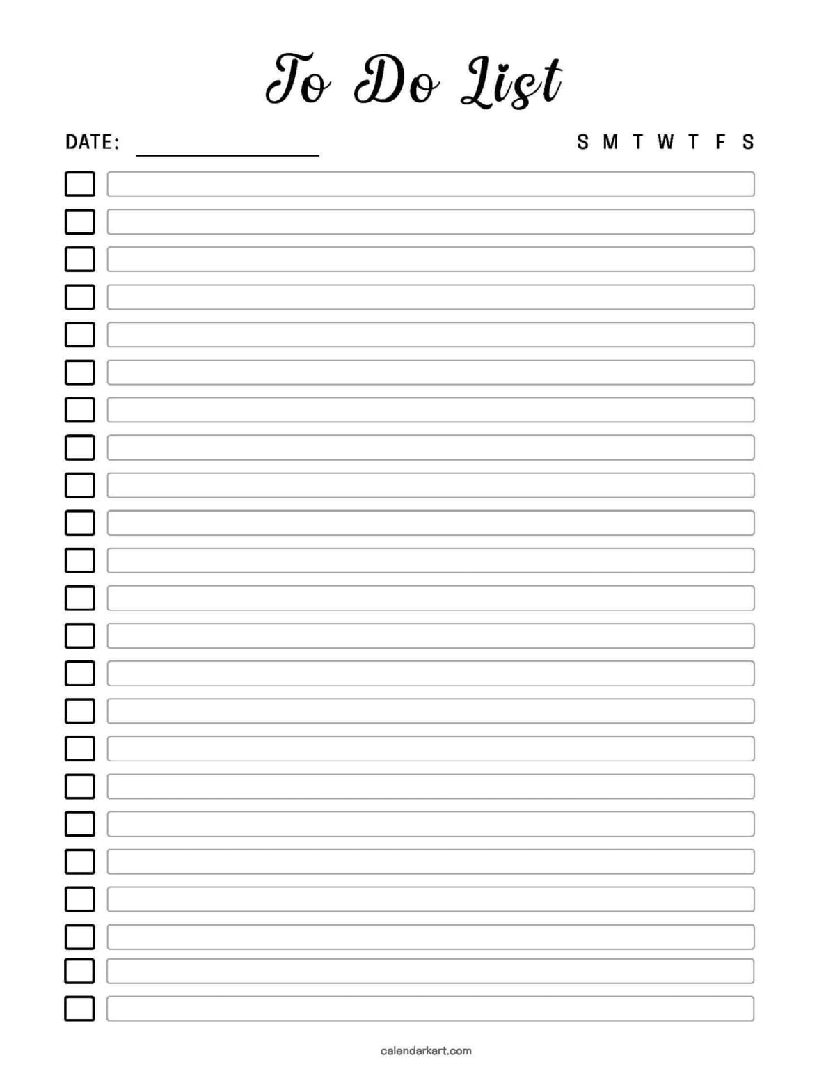 Free Printable To-Do List Templates – Stay Organized Daily