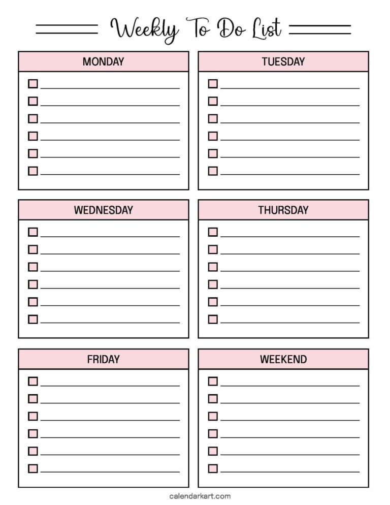 Free Printable To-Do List Templates – Stay Organized Daily