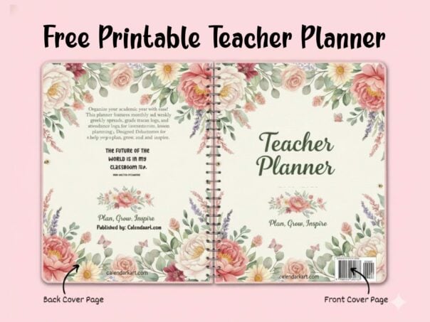 Teacher Planner – Free Printable Planner Templates