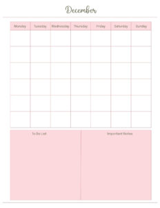 Teacher Planner – Free Printable Planner Templates