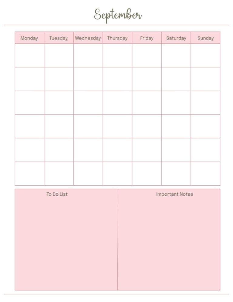 Teacher Planner – Free Printable Planner Templates