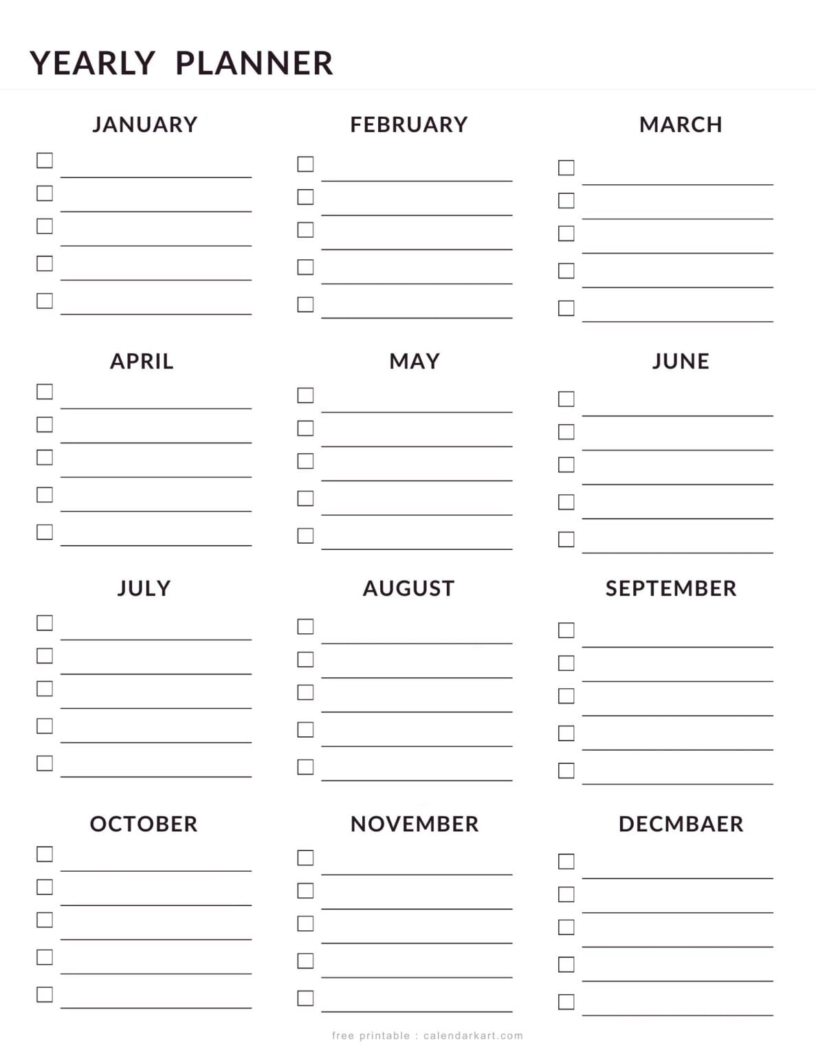 Printable 2026 Calendar Collection | PDF Yearly & Planner