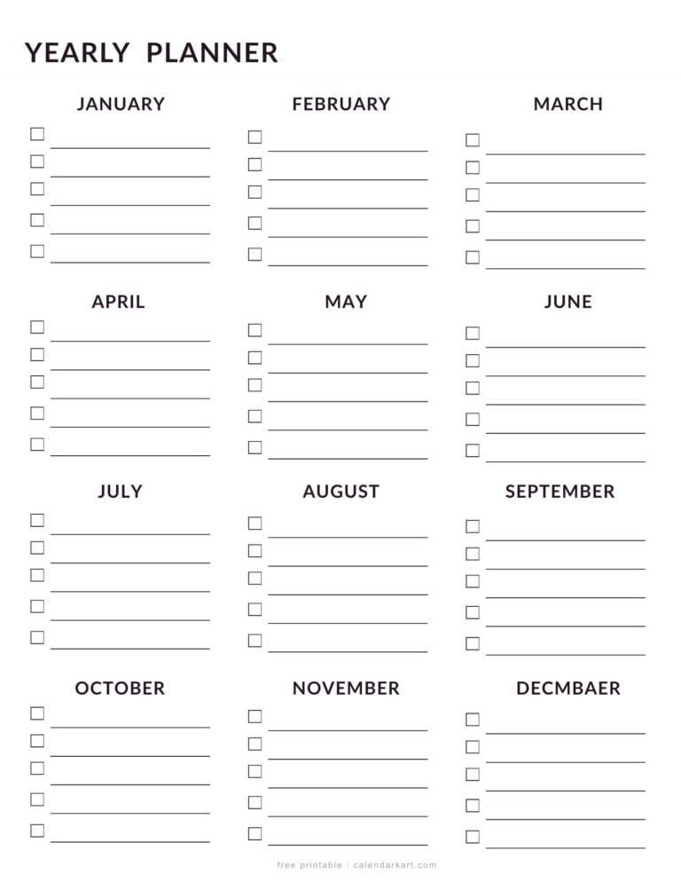 Printable 2026 Calendar Collection | PDF Yearly & Planner
