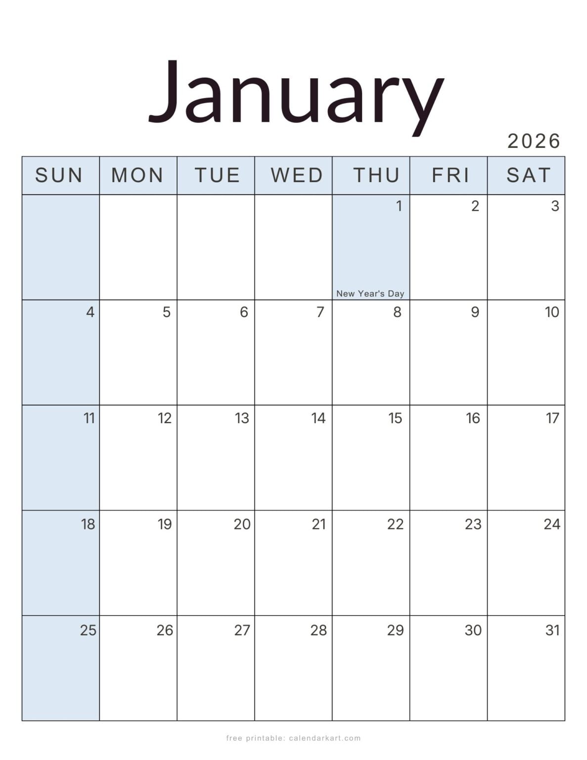 Canada Calendars with Holidays 2026 | Free Printable Calendar