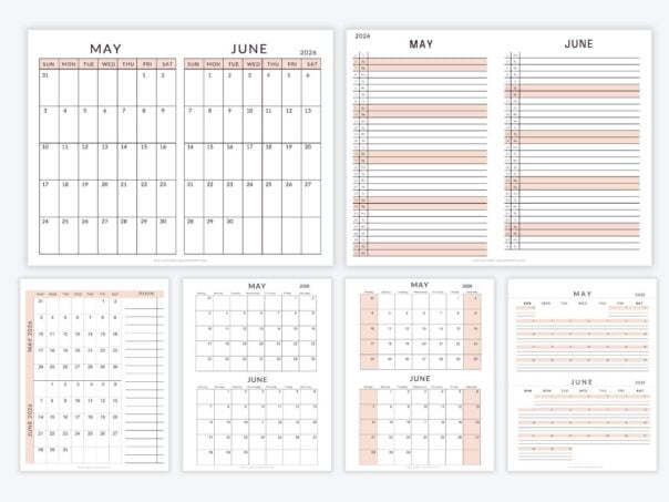 May June 2026 Calendars – Free Printable PDFs - CalendarKart